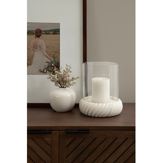 Kate and Laurel Trenza Marble Candle Holder - 8x8x9 - Bed Bath & Beyond ...