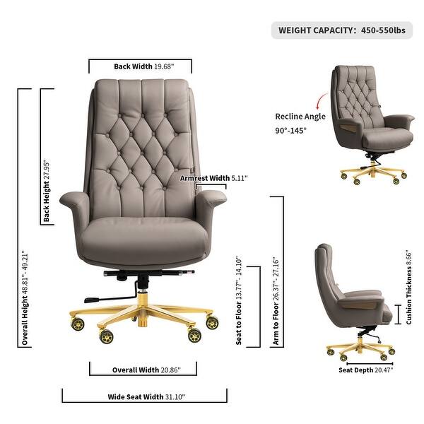 Kinnls Cellier Massage Office Chair Genuine Leather Executive Chairs ...