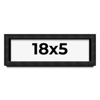 18x5 Shadow Box Black Rustic Barnwood Display Frame | 1.125 Inch Deep ...