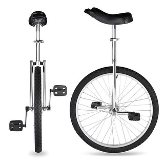 Unicycle, 24 in Wheel Unicycle Chrome Outdoor Sport, Black - Bed Bath ...