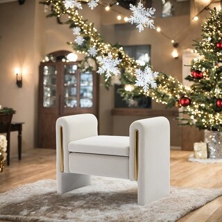 Velvet Fabric Single Bench Shoe Bench Makeup Bench Accent chair For ...