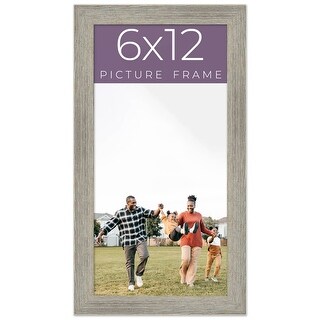 6x12 Grey Picture Frame - Wood Picture Frame Complete with UV Acrylic ...