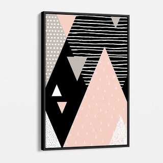 Pink Triangle Wall Art Canvas 4388 - Bed Bath & Beyond - 39913210