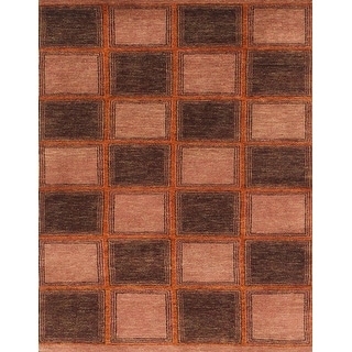 Ahgly Company Machine Washable Abstract Saffron Red Area Rugs - Bed ...