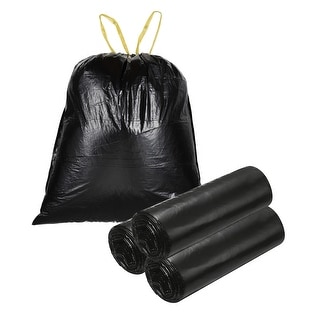 Trash Bags with Drawstring, 8.7 Gallon 24" Garbage Bags, Unscented ...