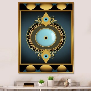 Designart "Radiant Eye Of The Beholder IV" Modern Abstract Framed ...