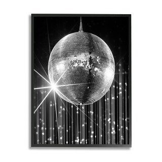 Stupell Black Disco Ball Framed Giclee Art Design by Jesse Keith - Bed ...