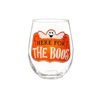 17oz Stemless Glass w/ Gift Box, Here For The Boos - Bed Bath & Beyond ...