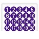 Round Number Stickers Self Adhesive PVC Labels Waterproof - Bed Bath ...