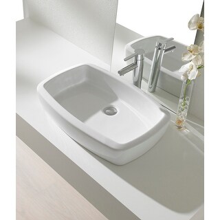 Bissonnet 34020 Universal EOS 23-2/5" Vessel Rear Drain Bathroom Sink ...