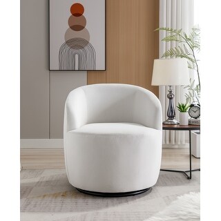 Swivel Accent Chair, Modern Round Vanity Chair for Living Room, Comfy ...