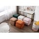 S-shape Velvet Fabric Ottoman Footstool - Bed Bath & Beyond - 36917381