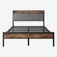 Full Size Bed Frame, Storage Headboard With Charging Station, Solid And ...