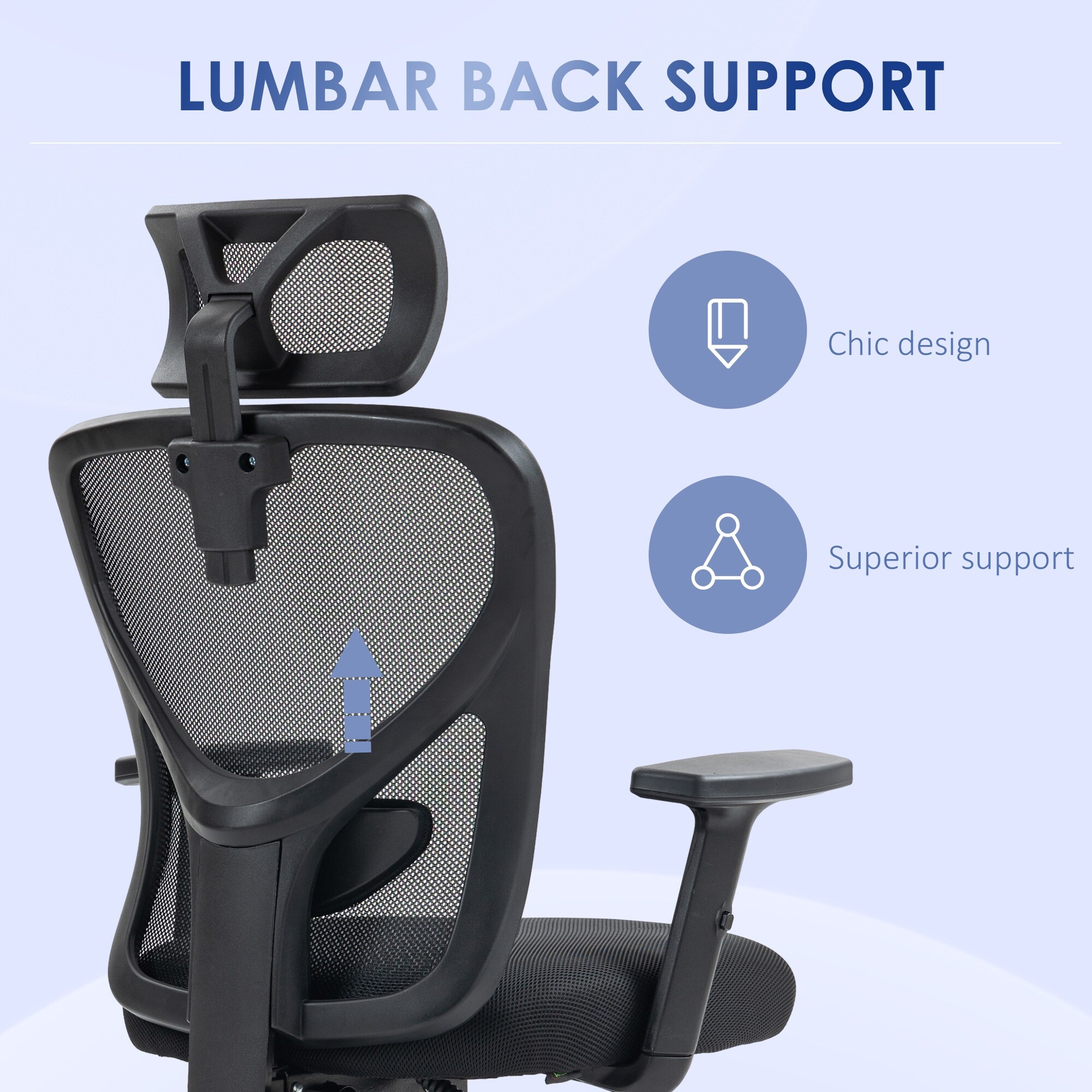 High Back Ergonomic Computer Home Office Chair Mesh Task Chair with Lumbar Back Support Reclining Function Bed Bath Beyond 41590926