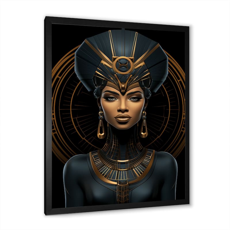 Designart "Queen Nefertiti Of Egypt Woman Portrait" Woman Egyptian Wall ...