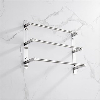 3-Tier Towel Rack Stainless Steel Polished Finish for Home - L 15.7 x W ...