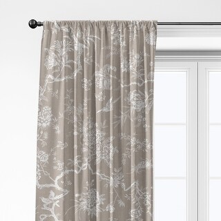 Elwood Natural Cotton Simple Top Pocket Drapery Panel Set of 2 - Bed ...