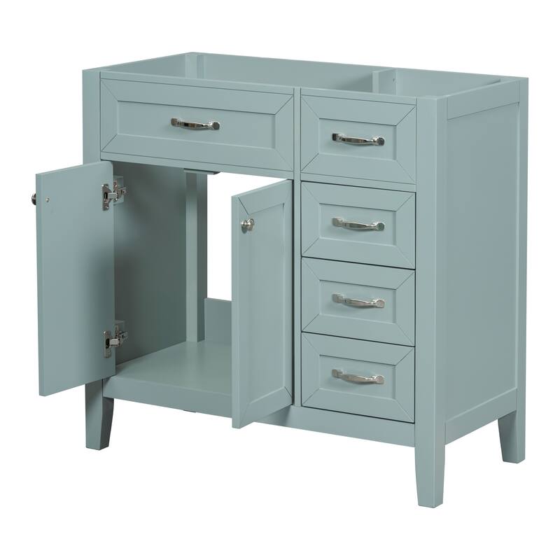 (Base Only) 36" Bathroom Vanity without Sink, Bathroom Cabinet with ...