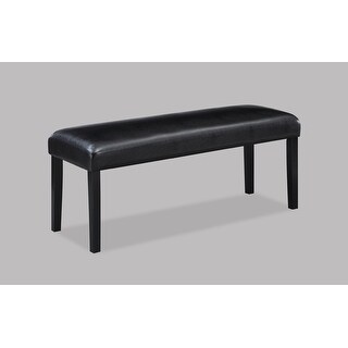 1pc Faux Leather Upholstery Dining Bench - Bed Bath & Beyond - 40591500