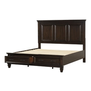 Hamilton Queen Size Storage Bed in Walnut made with Engineered Wood ...