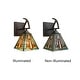Mission Tiffany-Style 1-Light Black Finish Wall Sconce 6" Shade - Bed ...