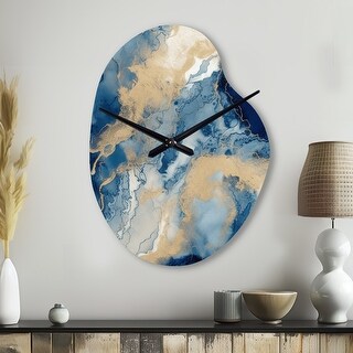 Blue And White Abstracted Liquid Art III - Abstract Liquid Ink Large ...