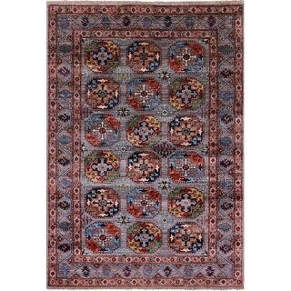 Golden Nile Turkmen Ersari Hand Knotted Wool Rug - 4' 1" X 5' 10" - Bed ...