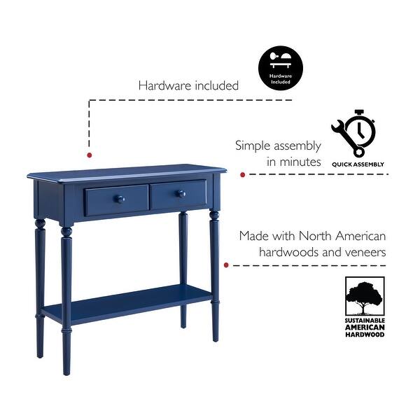 Leick Home Coastal Narrow Hall Stand/Sofa Table with Shelf and Drawer ...