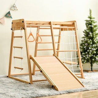 Kids Playground Jungle Gym With Slide And Play Table, Indoor 8-in-1 ...