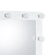 32 Inch Modern Lighted Mirror, 2 Power Outlets, 10 Bulb Sockets, White ...