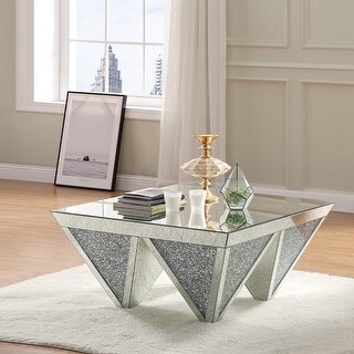 Acme Noralie COFFEE TABLE Mirrored & Faux Diamonds - Bed Bath & Beyond ...