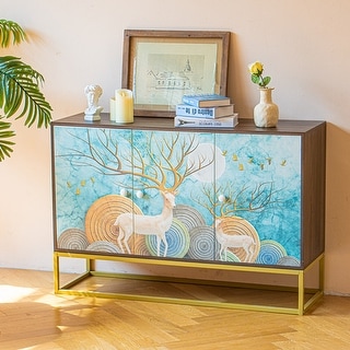 multi-functional 47.24" Wide Sideboard with sophisticated pattern - Bed ...