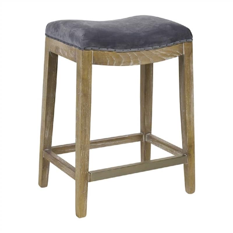 Henley Nailhead Velvet 26" Counter Stool - Overstock - 32736041