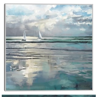 Indigo Seas By Studio Arts Canvas Art Print - Bed Bath & Beyond - 38871185