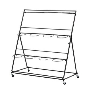 3-Tier Flower Display Rack with 12 Buckets and Wheels - Bed Bath ...