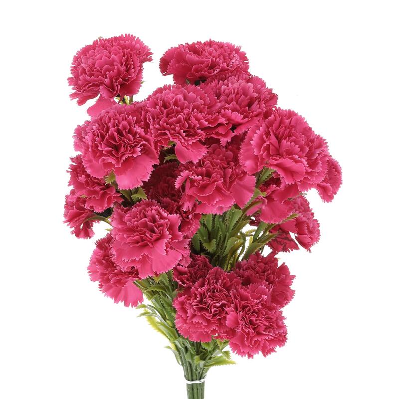 silk red carnations