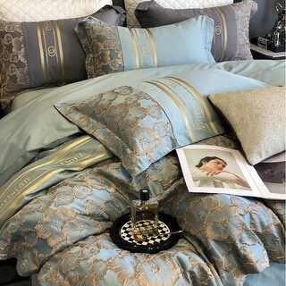 100 Thread Count Double Strand Long staple Cotton, Duvet Cover Set with ...
