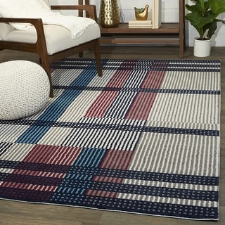 Geza Color Block Striped Area Rug - Bed Bath & Beyond - 34532439