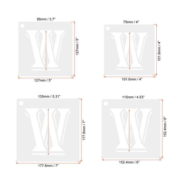 4 Inch Letter Stencils Reusable Plastic Alphabet Templates WELCOME ...