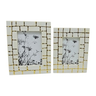 Sagebrook Home 4/5" Gomez Gold Resin Rectangle Photo Frames, 10"H, Set ...