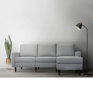 Reversible Sectional Sofa Couch Upholstered Sofa with Tufted Back ...