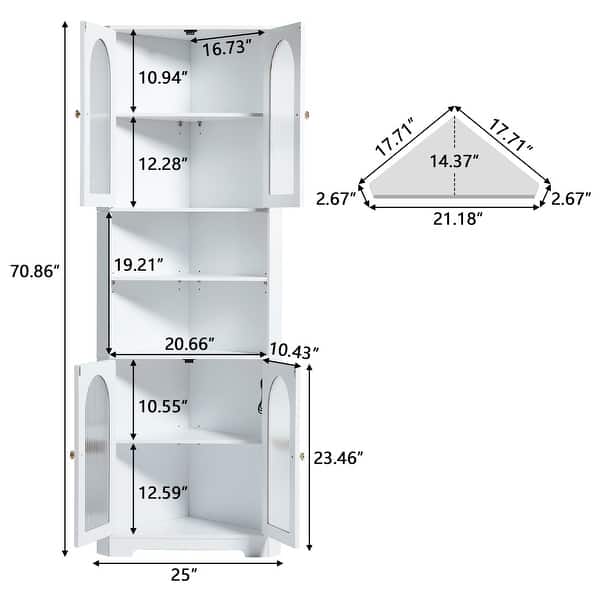 Linen Tower Bathroom Storage Cabinet Kitchen Corner Gap Storage Rack ...