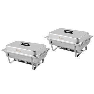 8 Quart Chafing Dish Stainless Steel Rectangular Chafer Buffet - Bed ...