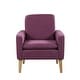 Accent ArmChairs Single Sofa Upholstered Fabric Arm Chair Purple - 30 ...