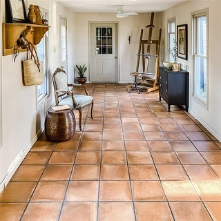 Merola Tile Manises Decor Cuero 13-1/8" x 13-1/8" Ceramic Floor and ...