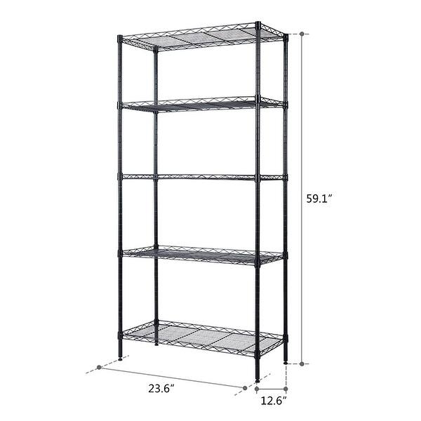 5 Tier Storage Rack Wire Shelving Unit Storage Shelves - Bed Bath ...