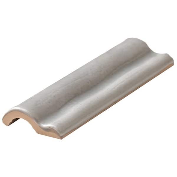 Talavera 2x6 Smoke Glossy Ceramic Chair Rail Tile Trim - 2 x 6 - 1 ...