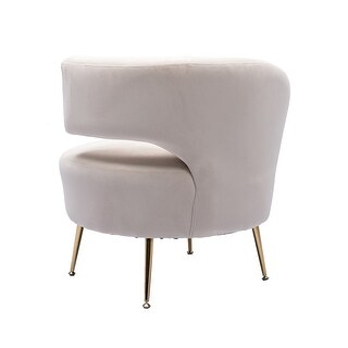 One Arm Accent Chair, Modern Leisure Single with Golden Feet, for ...