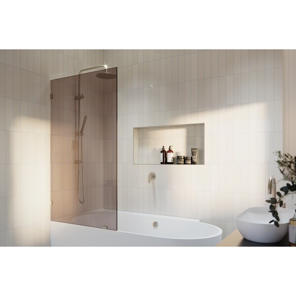 Equinox 60 in. x 78 in. Fully Frameless Glass Sliding Shower Doors with ...