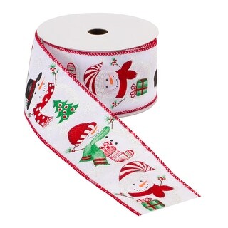 Whimsical Snowman Wired Ribbon (Set of 3) - Bed Bath & Beyond - 37830121